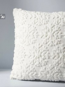 Sinsay - Dekorativní povlak na polštář s plastickým vzorem sněhových vloček - bílá