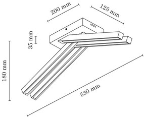 Spot-Light 2246474 - LED Přisazený lustr LINUS 4xLED/4,5W/230V matný dub
