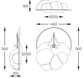 Zuma Line MX4024-1-3WT - LED Stropní svítidlo FOCUS LED/37W/230V