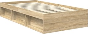 Rám postele s čelo Sonoma 100 x 200 cm Masivní borové dřevo 3411449