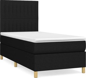 Box spring postel s matrací černá 80 x 200 cm textil 3142451