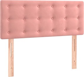 Box spring postel s matrací růžová 120 x 200 cm samet 3141538