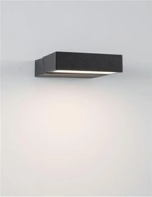 NV 9160101 Venkovní nástěnné svítidlo BRIN antracitový hliník čiré sklo LED 10W 3000K 200-240V 101st. IP65 - NOVA LUCE