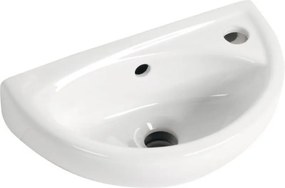 Umývátko Aqualine Oval TP040 390×233 mm s otvorem vpravo