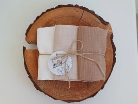 Mušelínové ručníky na obličej - sada 3 ks Barva: Bílá/sv. modrá/tm. modrá