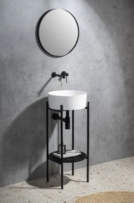 Sapho Sapho, NOTION SLIM kulaté zrcadlo v rámu, ø 50cm, černá mat, NT500