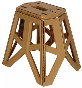 KIK KX3294 Skládací kempingová stolička 39,5 cm, béžová