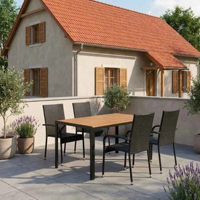 Vikio Zahradní ratanový set 140x80 pro 4 osoby DT255-P2 přirodní