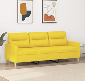 vidaXL 3místná pohovka 180 cm textil [359249] Barva: Světle žlutá
