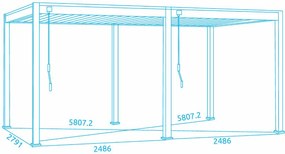 Rojaplast | Bioklimatická pergola INTRO NEO 5,3x3 m, hliník/ocel - volně stojící | 11640705