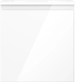 Mexen Orio, koupelnová skříňka 45 cm s umyvadlem Vela, 1 zásuvka, bílá lesklá, 91A10-04547-1-BF00-W23M00