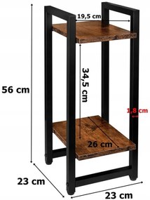 Stojan na květiny LUPIN RUSTIC černý