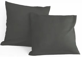 Dadka povlak na polštář jednobarevný tmavě šedý 40x40 cm
