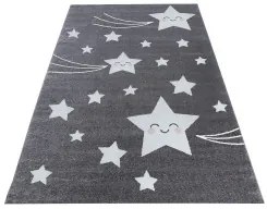 Dětský koberec Kids 610 grey Varianta: kulatý 160 cm průměr