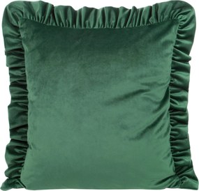 DEKORAČNÍ POVLAK NA POLŠTÁŘ VELVET25 45X45 CM TMAVĚZELENÁ