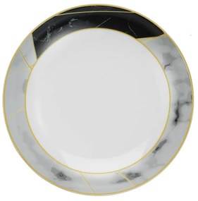 24dílná sada porcelánového nádobí Kütahya Porselen Black&amp;White