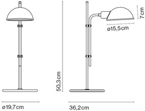 Marset A641-451 Funiculí S, stolní lampa nadčasového designu, 1xE14, žlutá RAL 0756070, 50,3cm