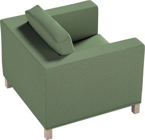 Potah na křesko IKEA Karlanda, krátký barva zelená látka pletený vzor