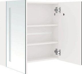 LED koupelnová skříňka se zrcadlem zářivě bílá 62 x 14 x 60 cm 326524