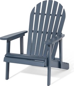 Tchibo - Relaxační křeslo Adirondack s výsuvnou podnožkou - barva: modrá