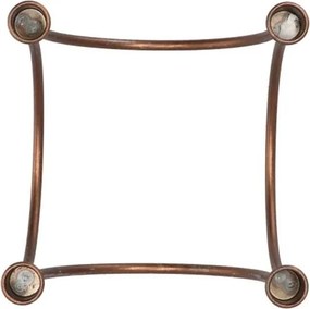 Měděný antik kovový adventní svícen na 4 svíčky Dhaka - 21*21*18 cm