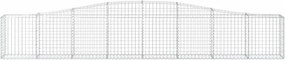 Klenuté gabionové koše 3 ks 400x30x60/80 cm pozinkované železo 3145801