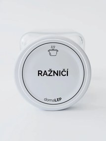 Samolepka na kořenky RAŽNIČÍ průhledná 5 cm tučné písmo