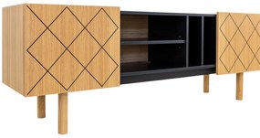 Dubový TV stolek Woodman Porto Ramalde 175 x 40 cm