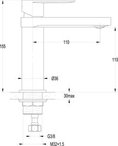 Aqualine, DAPHNE stojánková umyvadlová baterie, bez výpusti, chrom, DH201