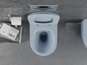 Mexen Lena WC mísa Rimless se sedátkem slim, duroplast, šedo-modrá matná - 30224069