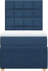Box spring postel s matrací modrá 80x200 cm textil 3294189