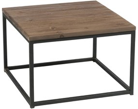 OnaDnes -20% Hnědý dřevěný odkládací stolek J-line Conrad 60 x 60 cm