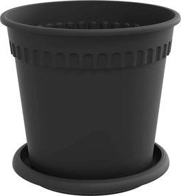 Květináče 24 ks Černá Plast 3403268