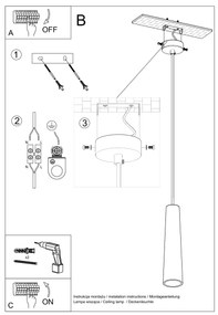 Závěsné svítidlo Electra, 1x bílé keramické stínítko