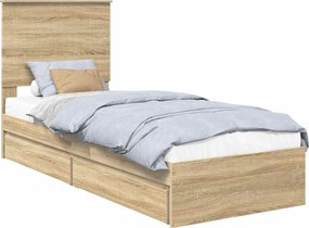 Postel s úložným prostorem se zásuvkou Sonoma dub 75 x 190 cm 3411259