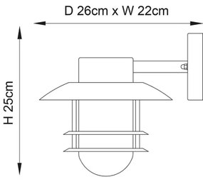 Endon 74703 - Venkovní nástěnné svítidlo JENSON 1xE27/40W/230V IP44 lesklý chrom