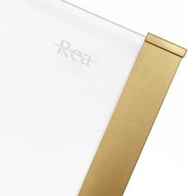 Rea Solar, sprchový kout s posuvnými dveřmi 100(dveře) x 80(stěna) x 195 cm, 6mm čiré sklo, zlatý matný profil, REA-K9509