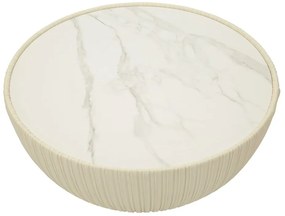 Designový konferenční stolek Calixtus 71 cm krémový