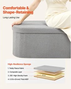 Oválný úložný taburet, Nosnost 299,371 kg VEVOR – 1100 × 380 × 380 mm