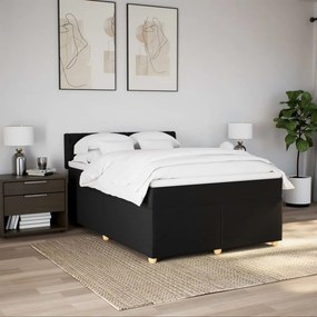 Box spring postel s matrací černá 140 x 190 cm textil 3286684