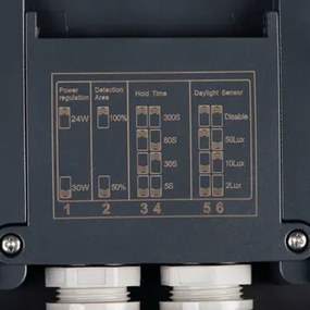 LED svítidlo s pohybovým čidlem Kanlux BENO 12-18W CCT-L-SEG IP65 3000K/4000K/6500K 38788