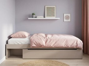 Dřevěná jednolůžková postel BASIC s šuplíkem 90x200 cm KAŠMÍROVÁ