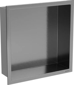 Mexen X-Wall-R nástěnná police s límcem 30 x 30 cm, gun šedá kartáčovaná - 19E0303010