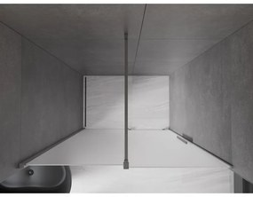 Mexen Velar, posuvné sprchové dveře do otvoru 130 cm, 8mm sklo námraza, grafit broušený, 871-130-000-31-66