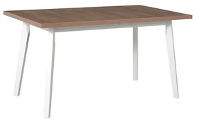Rozkládací stůl Harry 80 x 140/180 V, Barva dřeva: dub grandson - L, Barvy nožiček: Bíla