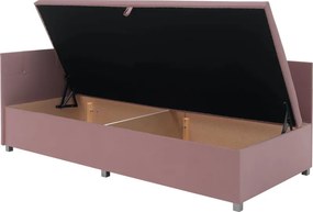 Válenda AURIA UNI 90x200 s úložným prostorem, růžová Trinity 19 Kondela 0000395667