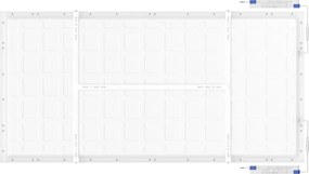 Mexen Brill-S, stropní LED panel 120×60 cm, 60 W, neutrální bílá 4000K, L207-120-060-6040-20