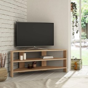 Rohový TV stolek Thales Corner 114 cm dub