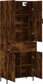 Skříň highboard kouřový dub 69,5 x 34 x 180 cm kompozitní dřevo 3198150