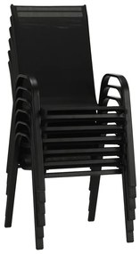 IWHOME Zahradní židle VALENCIA 2 černá, stohovatelná IWH-1010010 sada 4ks